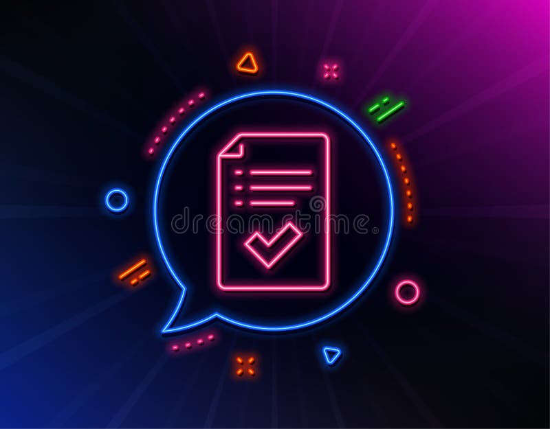 Approved Checklist Line Icon. Accepted or Confirmed Sign. Vector Stock ...