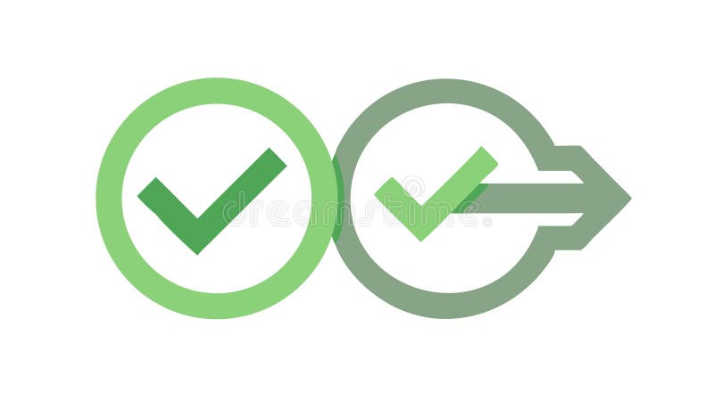 Approved Confirmed Icon, Two Check Marks Vector, Vector Design ...