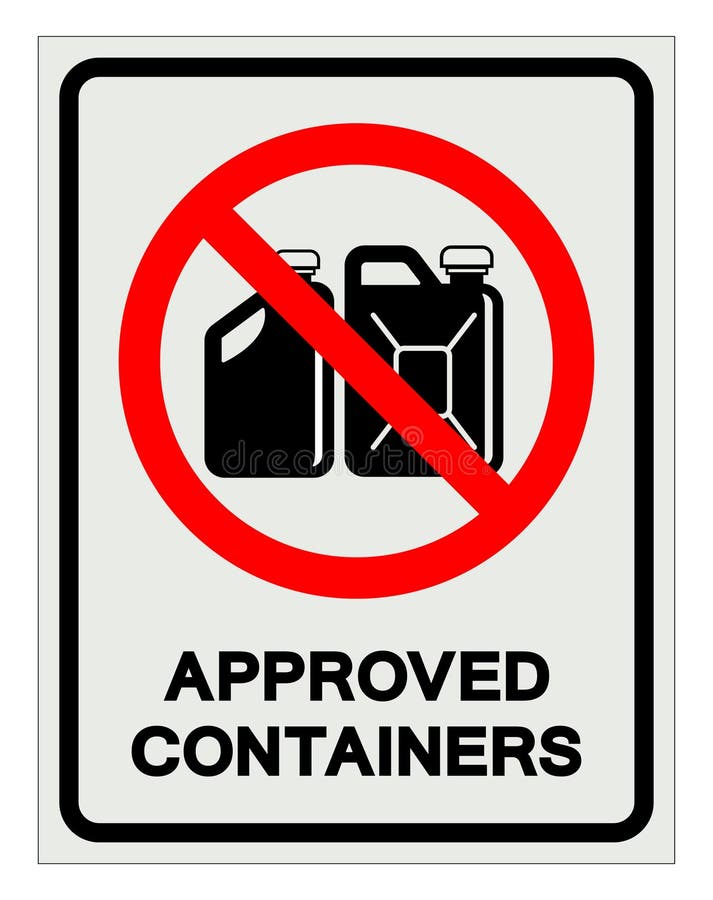 Approved Containers Symbol Sign ,Vector Illustration, Isolate on White ...