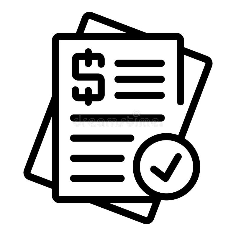 Approved Disclaimer Icon Outline Vector. Legal Document Stock Vector ...