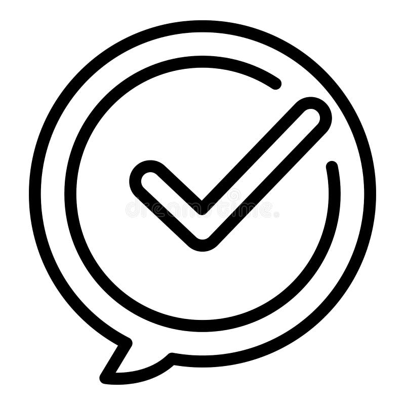 Approved Target Icon, Outline Style Stock Illustration - Illustration ...