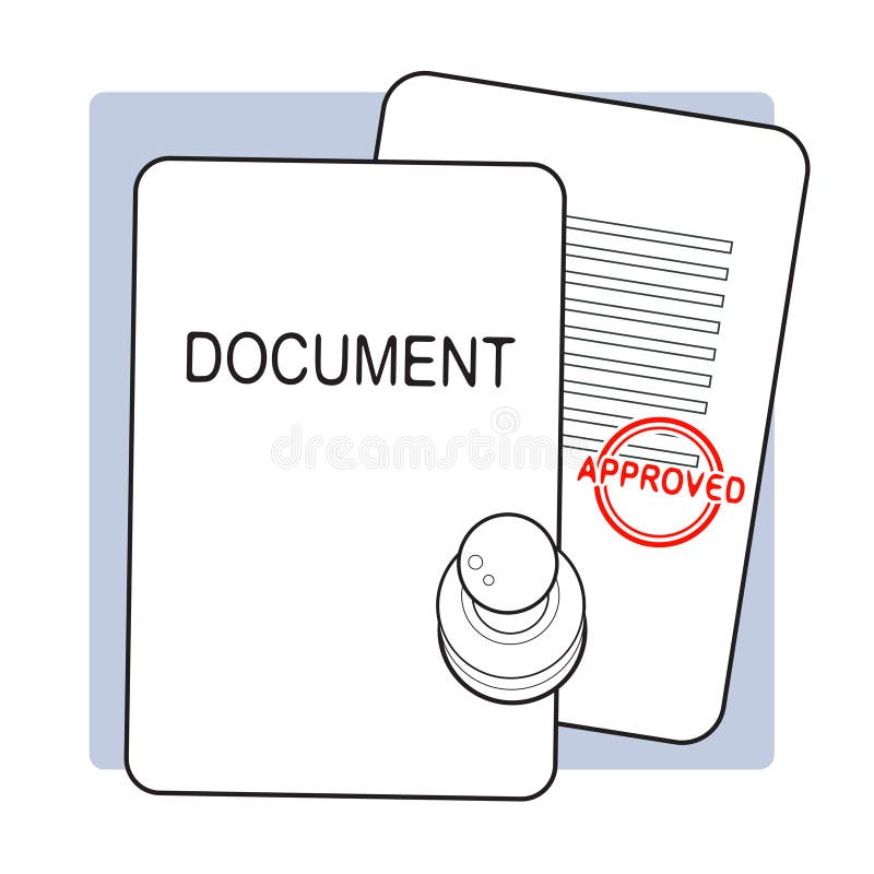 Approved document concept stock vector. Illustration of file - 99998323