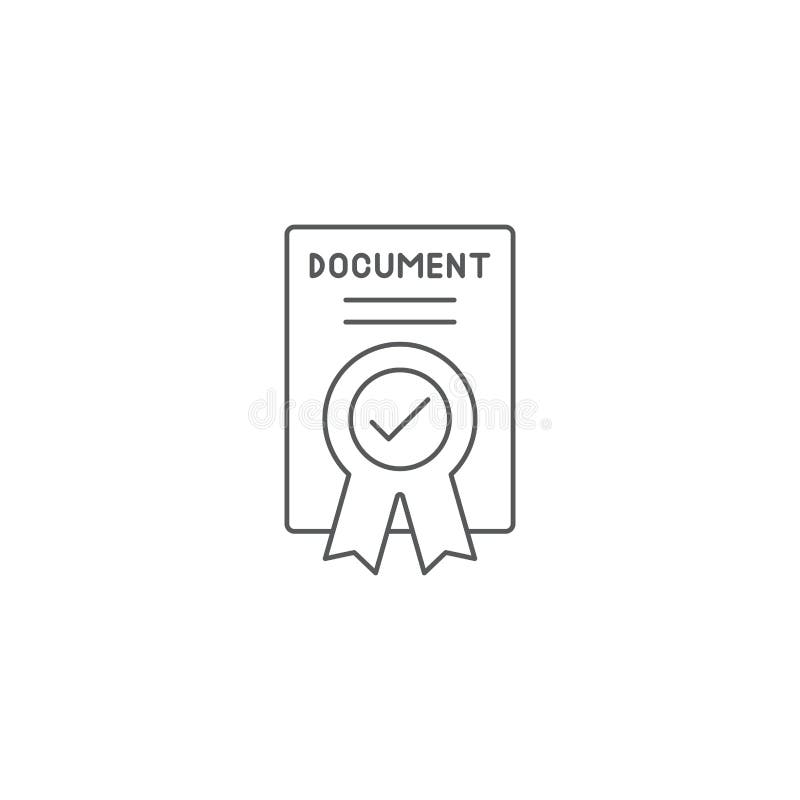 Approved Document File Vector Icon Symbol Isolated on White Background ...