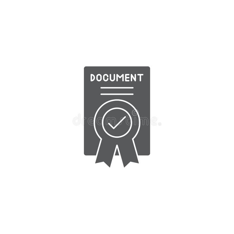Approved Document File Vector Icon Symbol Isolated on White Background ... Approved Document File Vector Icon Symbol Isolated on White Background ...