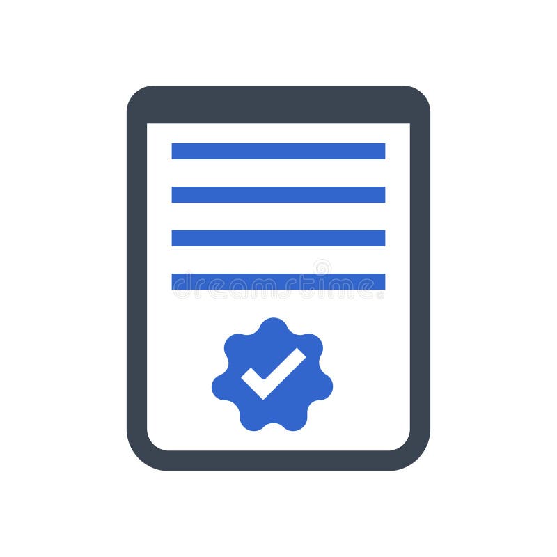 Approved Document Icon Stock Illustrations – 16,339 Approved Document ...