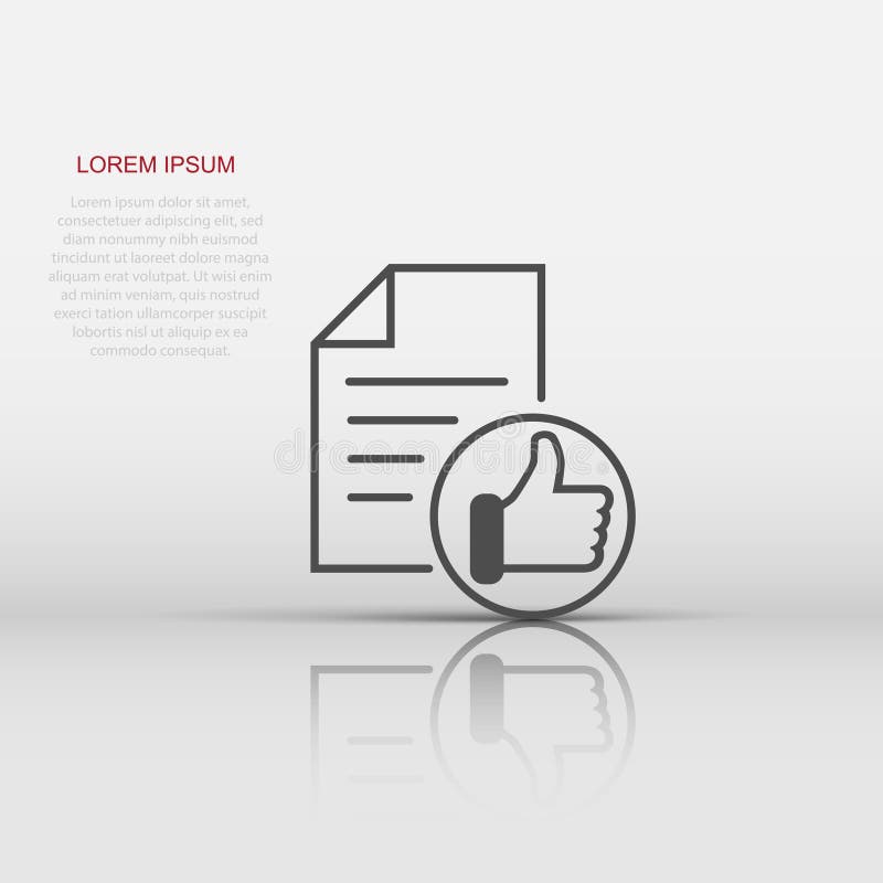 Approved Document Icon in Flat Style. Authorize Vector Illustration on ...