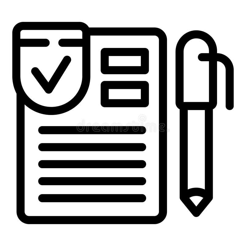 Approved Document Icon Outline Vector. Group Room Stock Illustration ...