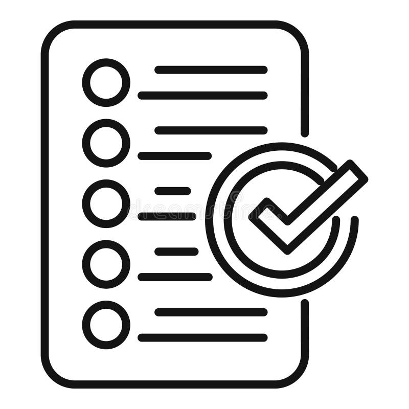 Approved Document Icon Outline Vector. Quality Product Control Stock ...