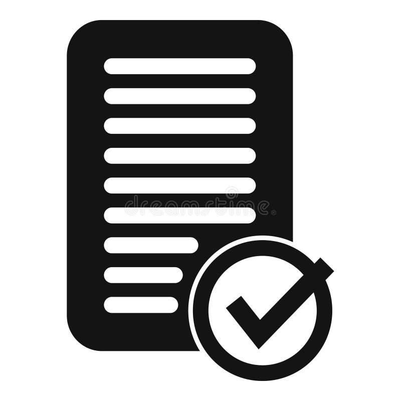 Approved Document Id Icon Simple Vector. Check Individual Stock Vector ...