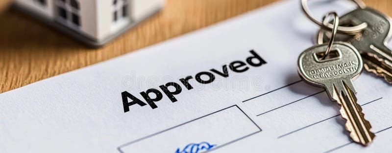 Approved Document with Keys on Wooden Surface, Symbolizing Success ...