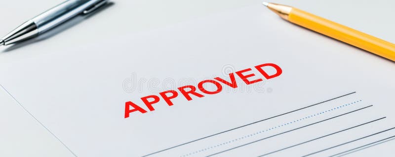 Approved Document with Pen and Pencil, Mortgage Approval Process ...