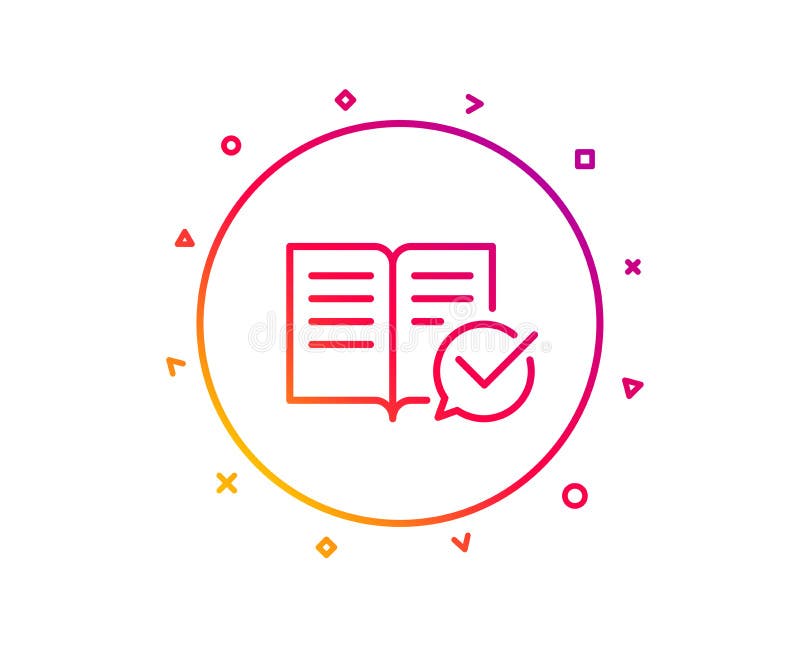 Approved Documentation Line Icon. Accepted or Confirmed Sign. Vector ...