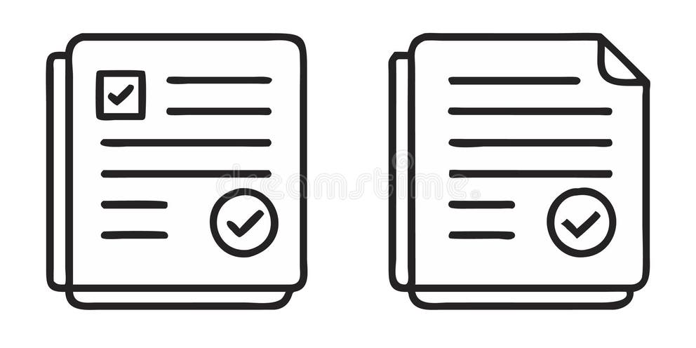Approved Documents Checklist Form Report Task Complete Stock ...