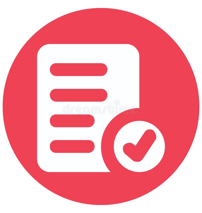 Approved Documents Two Colors Glyph Vector Icon Isolated and Editable ...