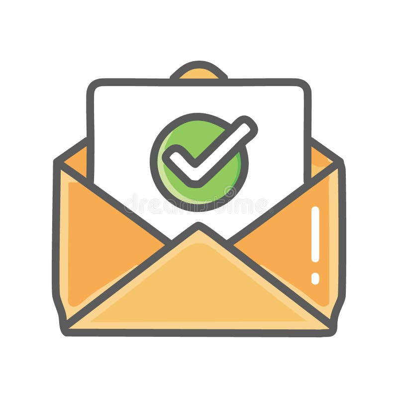 Approved Email. Envelope with a Green Check Mark, Indicating Approval ...