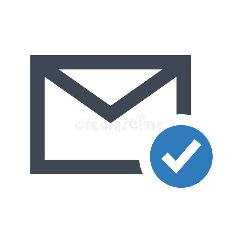 Approved Email Icon. Vector Graphics Stock Vector - Illustration of ...