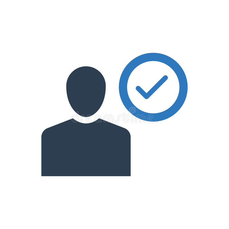 Approved Employee - Confirm People Icon - Stock Vector - Illustration ...