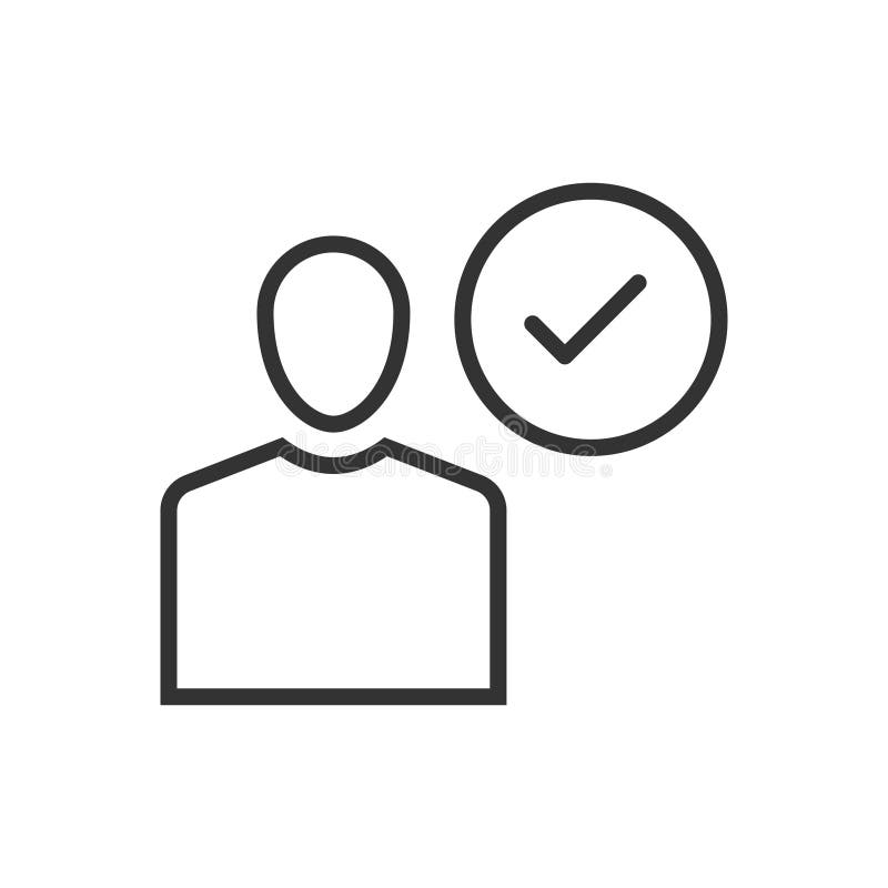 Approved Employee - Confirm People Icon Stock Vector - Illustration of ...