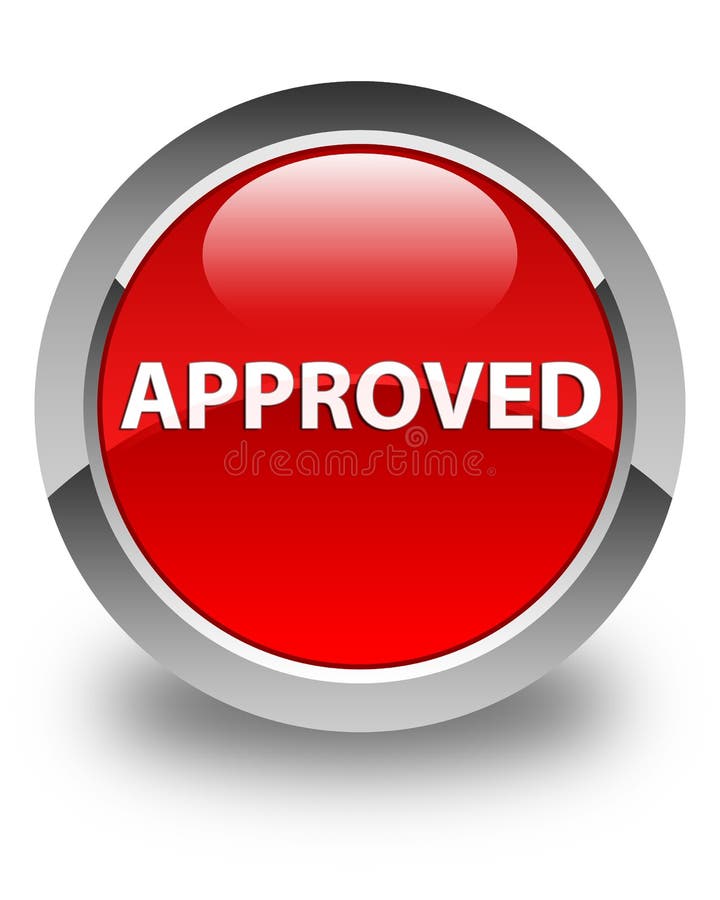 Approved button sign icon stock illustration. Illustration of friendly ...