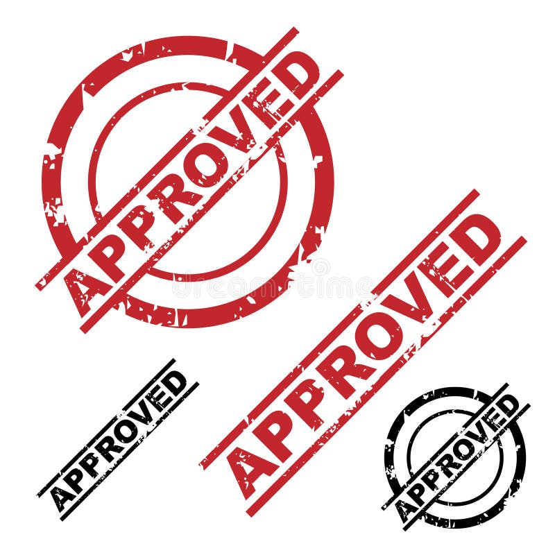 Approved Abstract Grunge Rubber Stamp Stock Vector - Illustration of ...