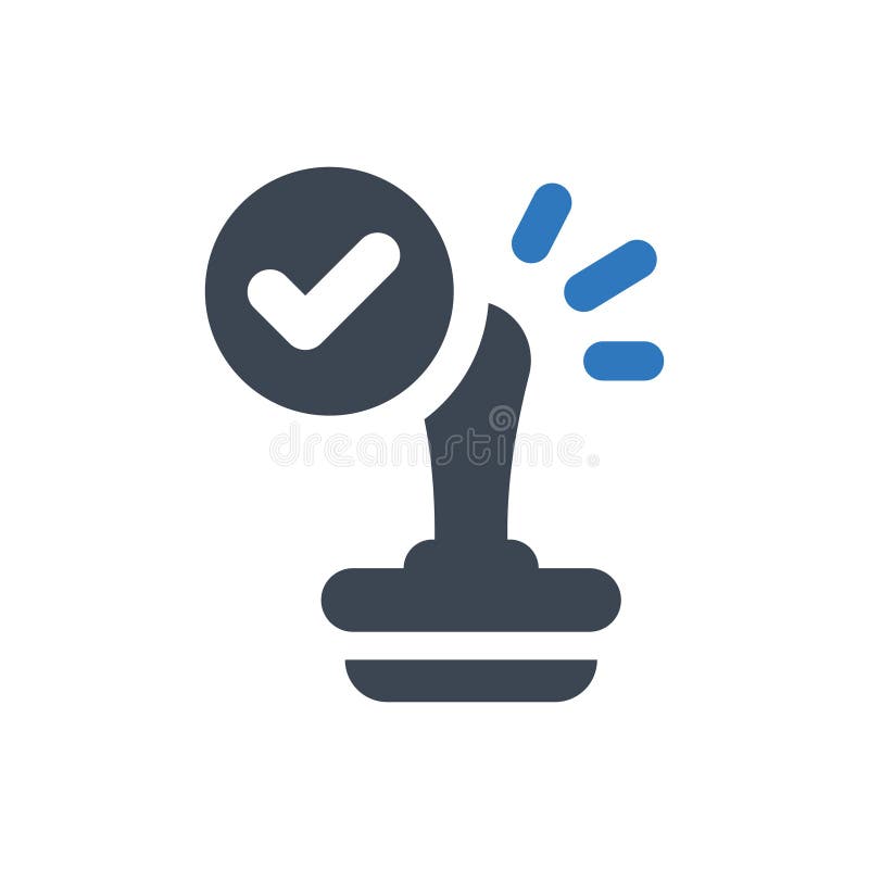 Approved icon stock vector. Illustration of vector, approved - 215661481