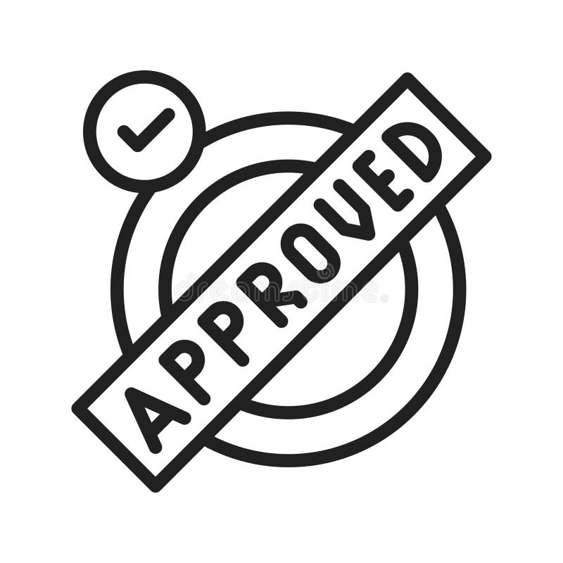 Approved Icon Image. stock vector. Illustration of check - 281075365
