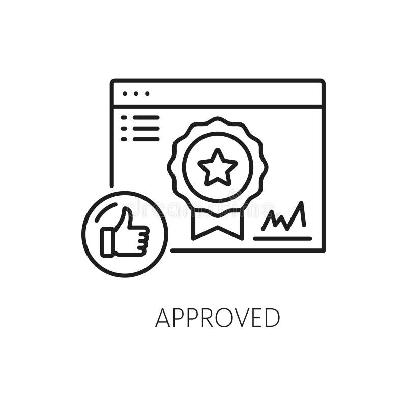 Approved Icon . Approved or Certified Medal Icon Stock Vector ...