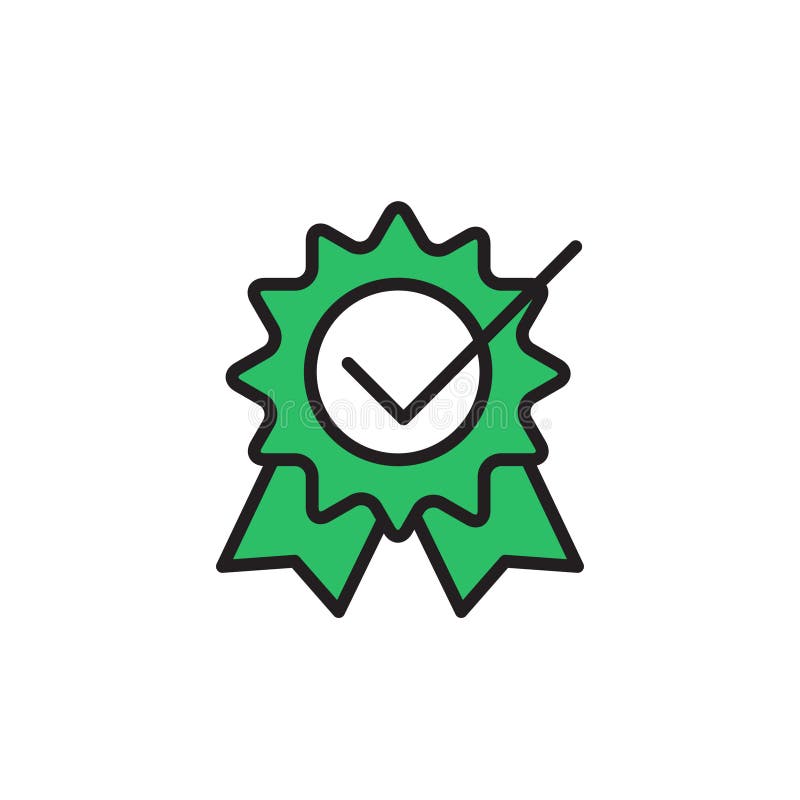 Approved Icon . Approved or Certified Medal Icon Stock Vector ...