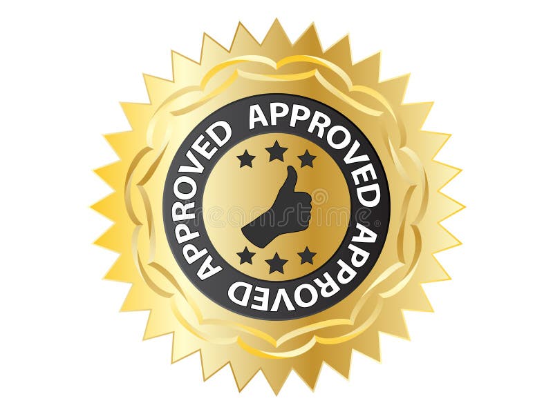 Golden FDA APPROVED Medallion Stamp Stock Vector - Illustration of ...