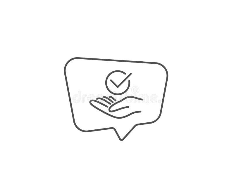 Approved Line Icon. Accepted or Confirmed Sign. Vector Stock Vector ...
