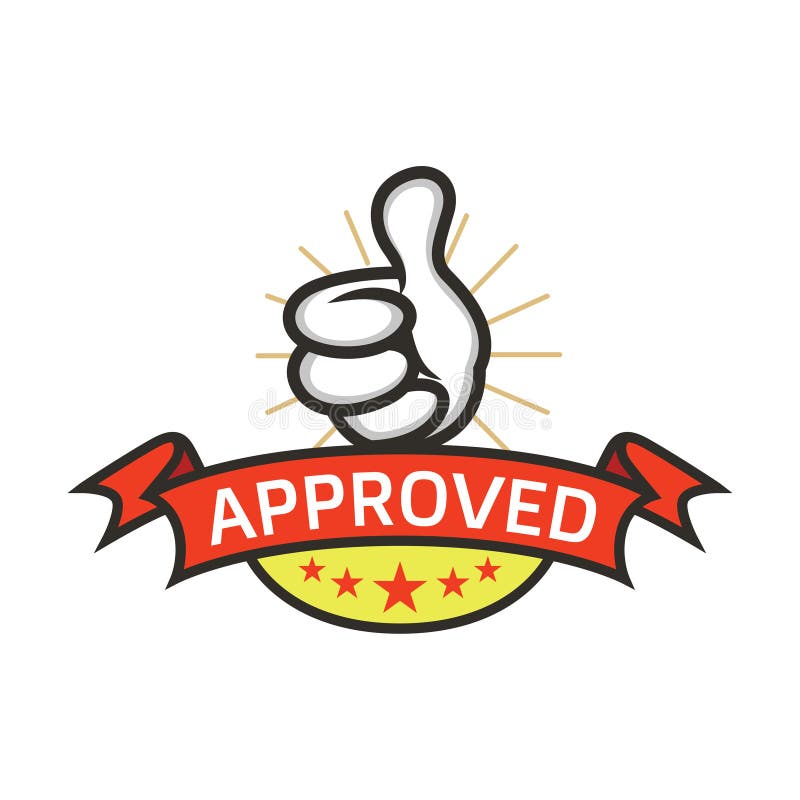 Approved Logo Design with Star Stock Vector - Illustration of design ...