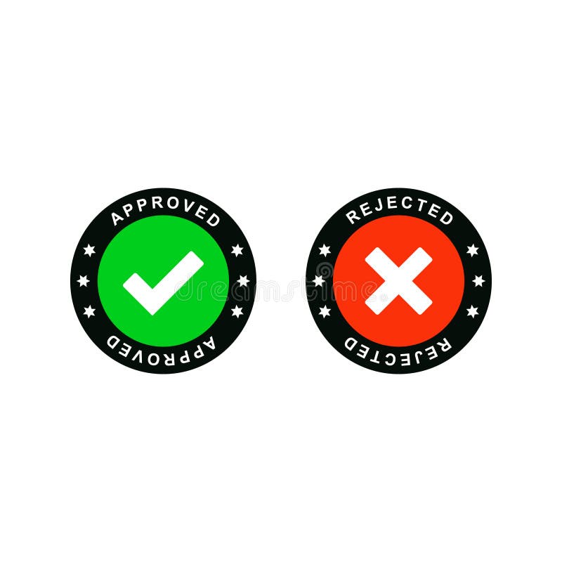 Approved Logo. Round Stamp for Approved and Tested Product, Software ...