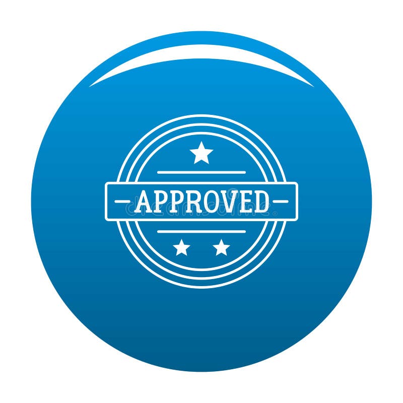 Approved Lgo, Simple Style. Stock Illustration - Illustration of easily ...