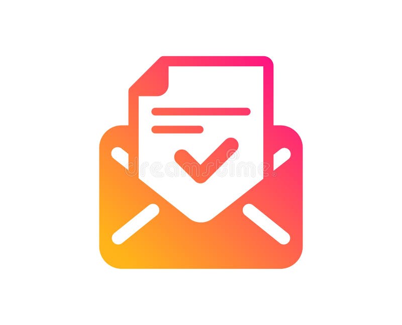 Approved Mail Icon. Accepted or Confirmed Sign. Vector Stock Vector ...