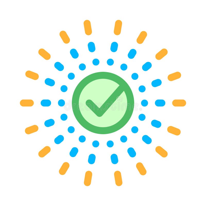Approved Mark in Center of Rays Element Vector Stock Vector ... Approved Mark in Center of Rays Element Vector Stock Vector ...
