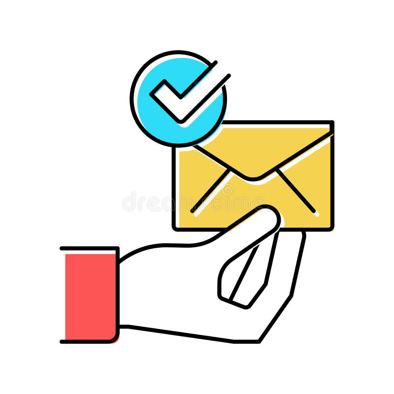 Approved Message Color Icon Vector Illustration Stock Vector ...
