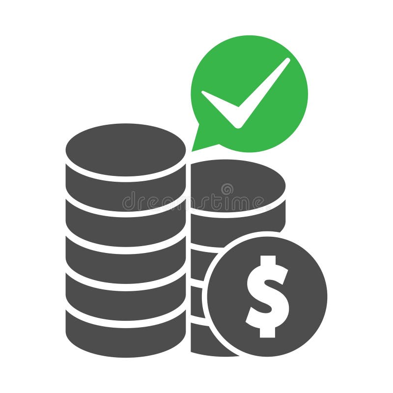 Approved money icon stock illustration. Illustration of currency ...