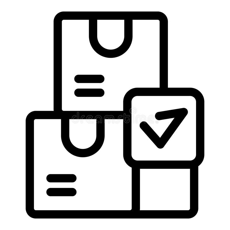 Approved Order with Check Mark and Cardboard Boxes for Shipping Stock ...