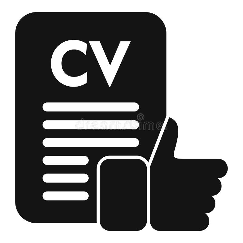 Approved Paper Cv Icon Simple Vector. Online Work Stock Illustration ...