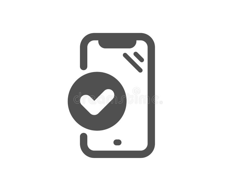 Approved Phone Login Icon Vector Flat Stock Illustration - Illustration ...