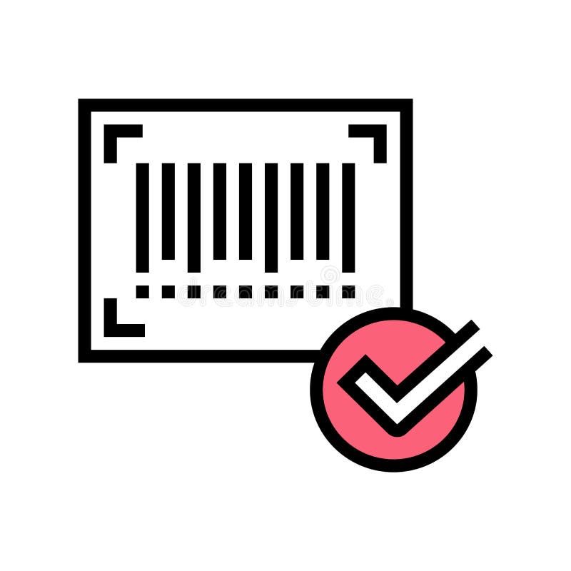Approved Qr Code Color Icon Vector Isolated Illustration Stock ...
