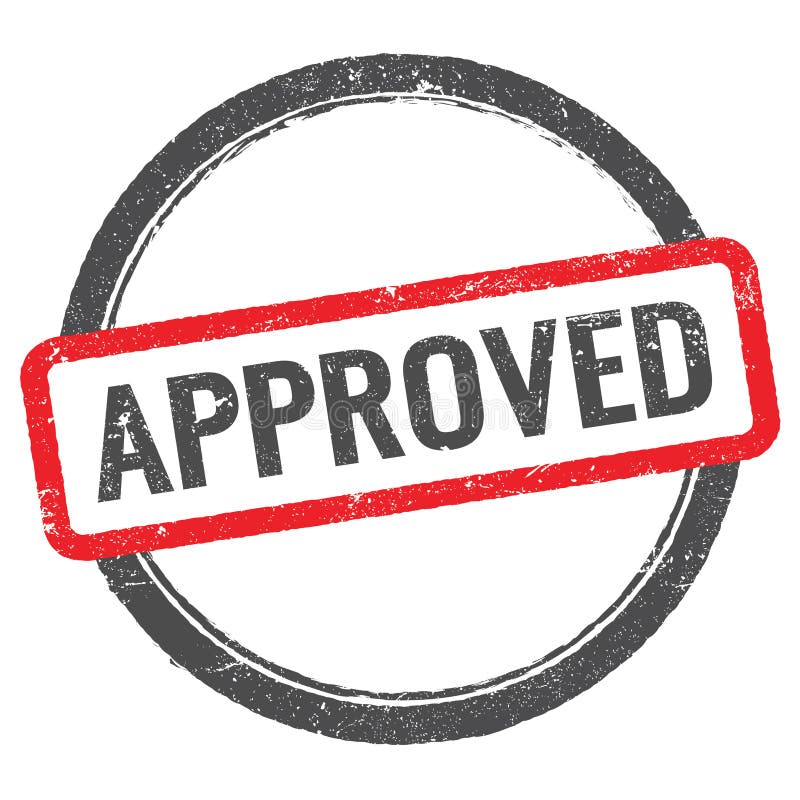 APPROVED red round stamp stock illustration. Illustration of rubber ...