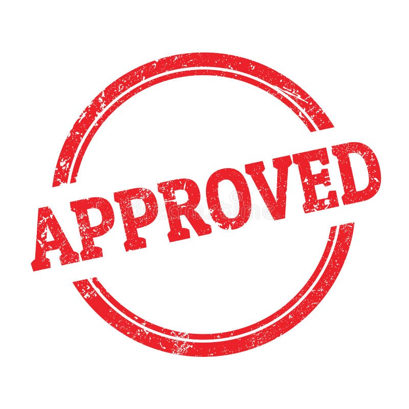 APPROVED red round stamp stock illustration. Illustration of rubber ...