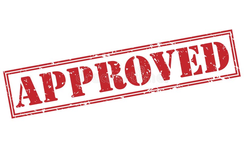 Red approved stamp logo stock vector. Illustration of label - 80655709