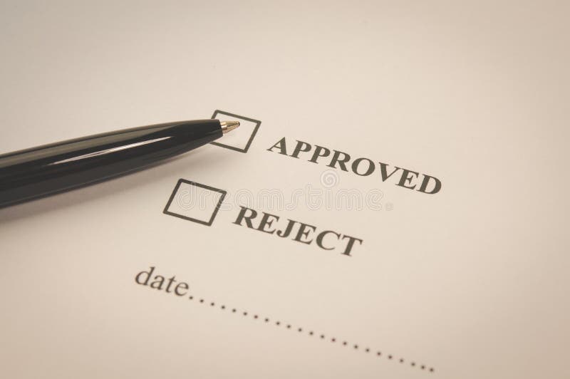Approved and Reject Checked Stock Photo - Image of data, evaluate: 61613016
