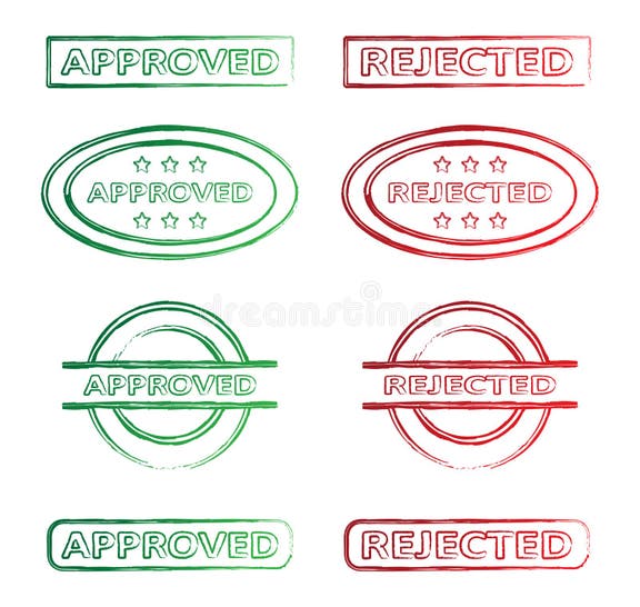 Approved Rejected Ink Stamps Stock Illustrations – 195 Approved ...