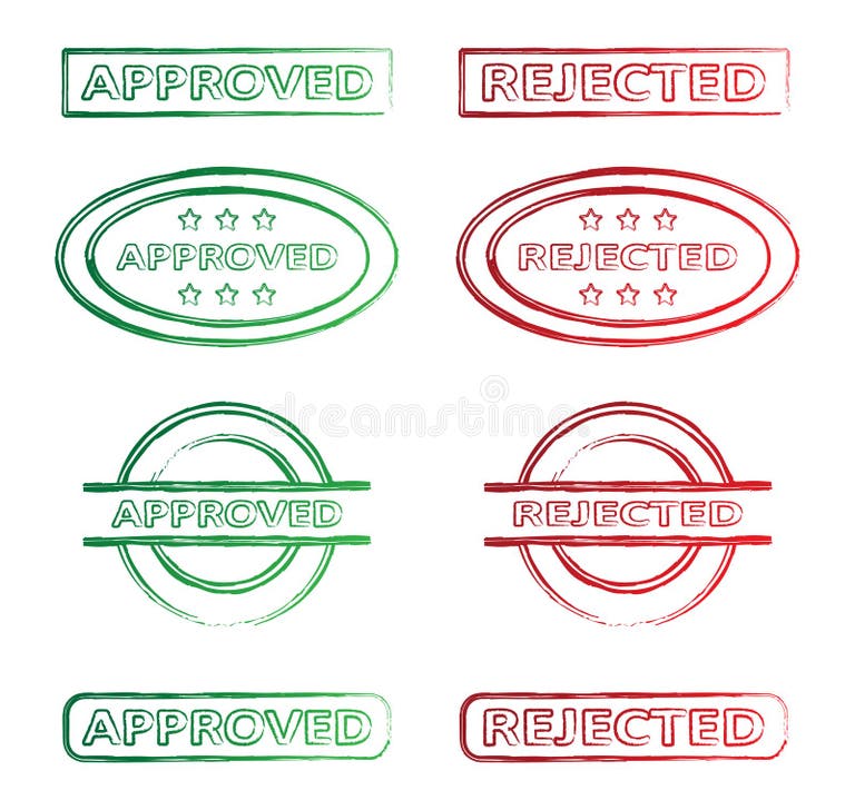 Approved Rejected Stamp Stock Illustrations – 1,724 Approved Rejected ...
