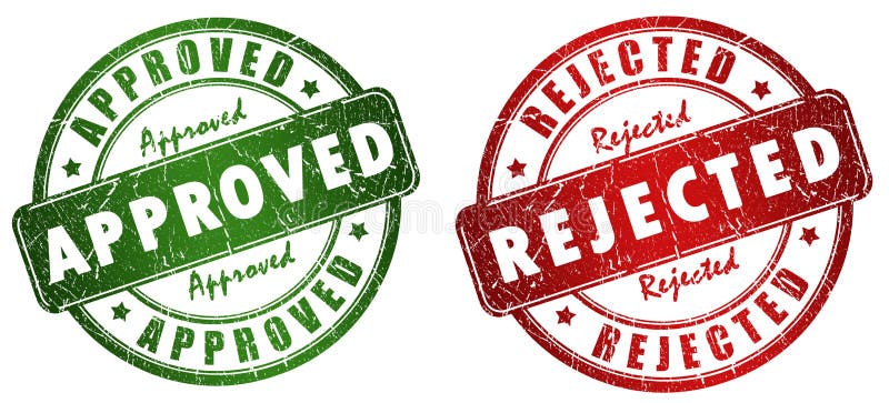 Approved rejected stamp stock illustration. Illustration of approval ...