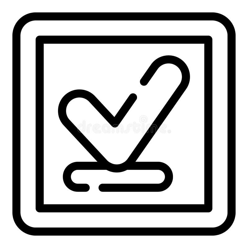 Approved Request Icon, Outline Style Stock Vector - Illustration of ...