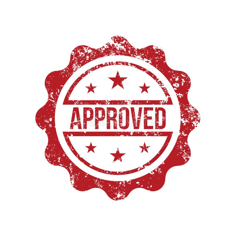 Approved rubber stamp stock vector. Illustration of ribbon - 337729379